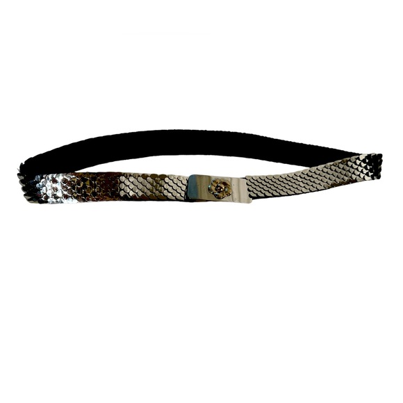 Vintage | Accessories | Silver Stretch Belt 96s Mod Metal Belt Snake ...